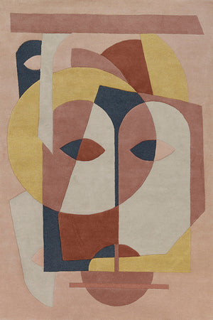 Tapis Terracotta Laine Design Africain | Toulemonde Bochart