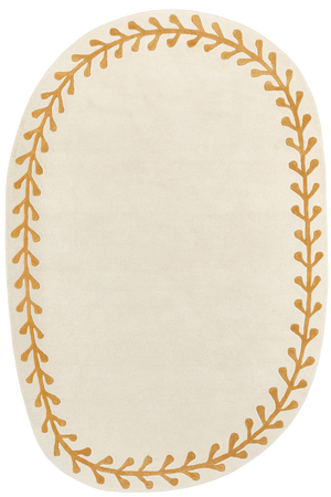 Tapis jaune en laine Kalamata Shape - Toulemonde Bochart